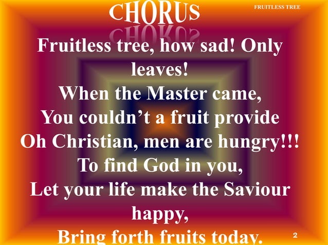 FRUITLESS TREE | PPT