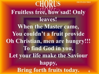 FRUITLESS TREE | PPTX
