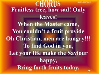 FRUITLESS TREE | PPTX