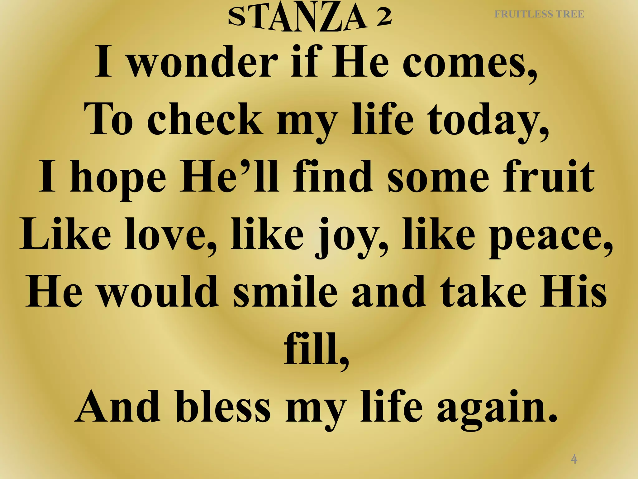 FRUITLESS TREE | PPT