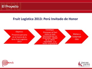 SIICEX - Fruit logistica 2013 | PDF