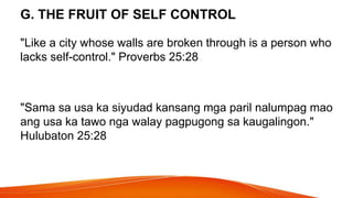 FRUIT OF THE SPIRIT (Be Spiritually Filled) | PPT