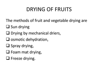 Fruit preservation | PPTX