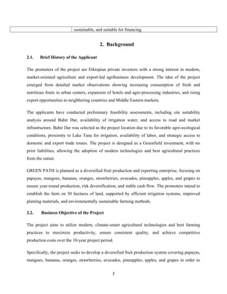 Fruit Production Farming and Exporting Business Plan in Bahir Dar Town ...