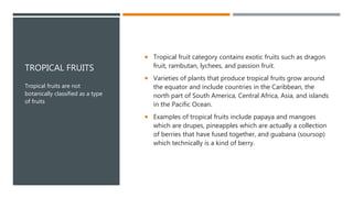 A broad Classification on types of Fruits | PPTX