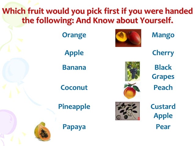 Fruits and-personalities | PPSX
