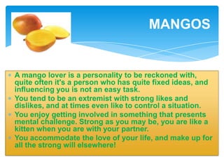 Fruits and Personalities | PPTX