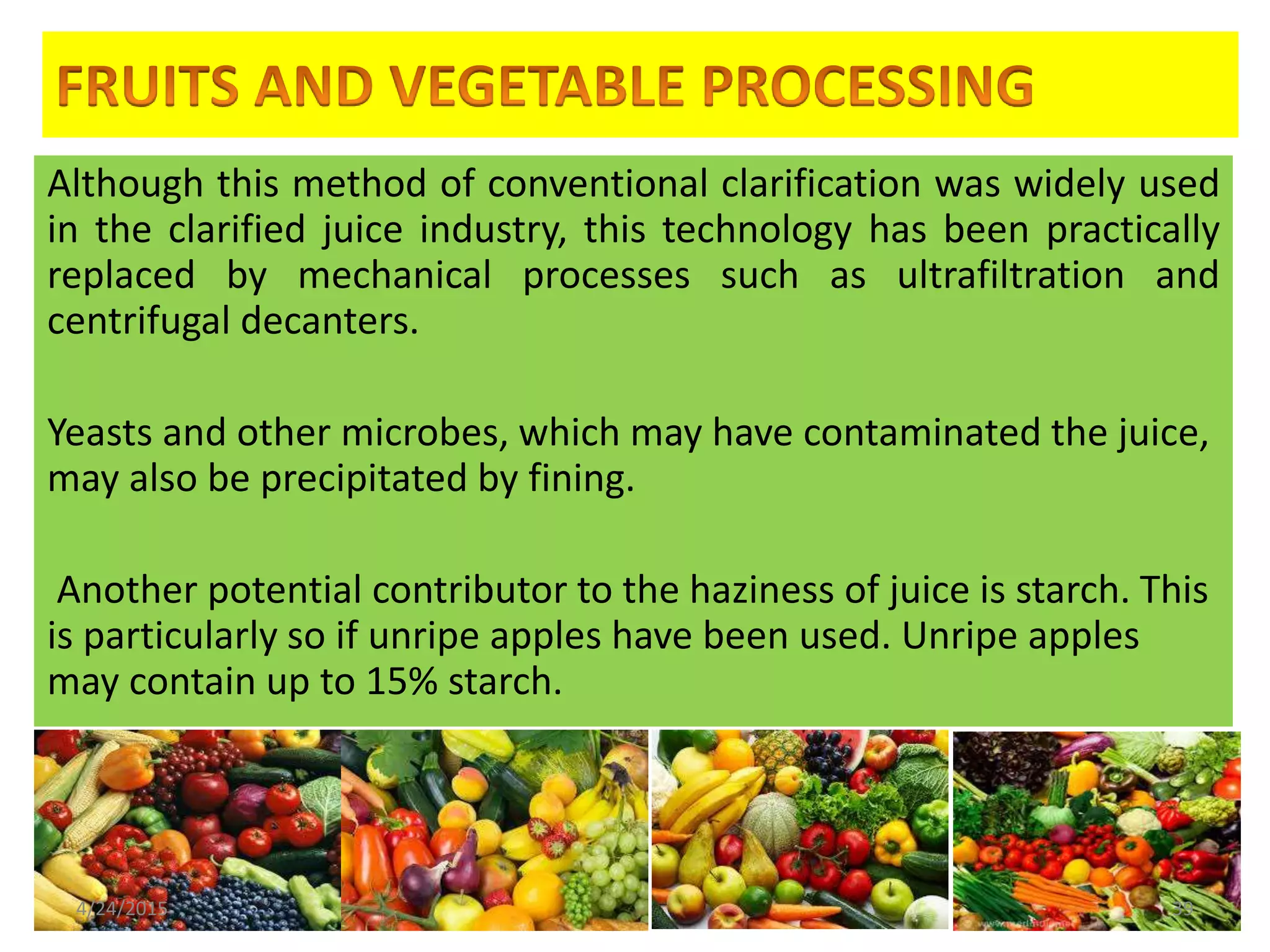 Fruits and vegetable processing 1 | PPTX