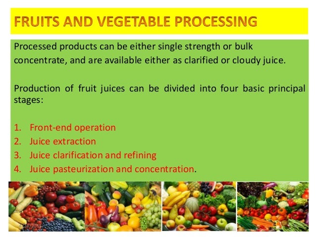 Fruits and vegetable processing 1