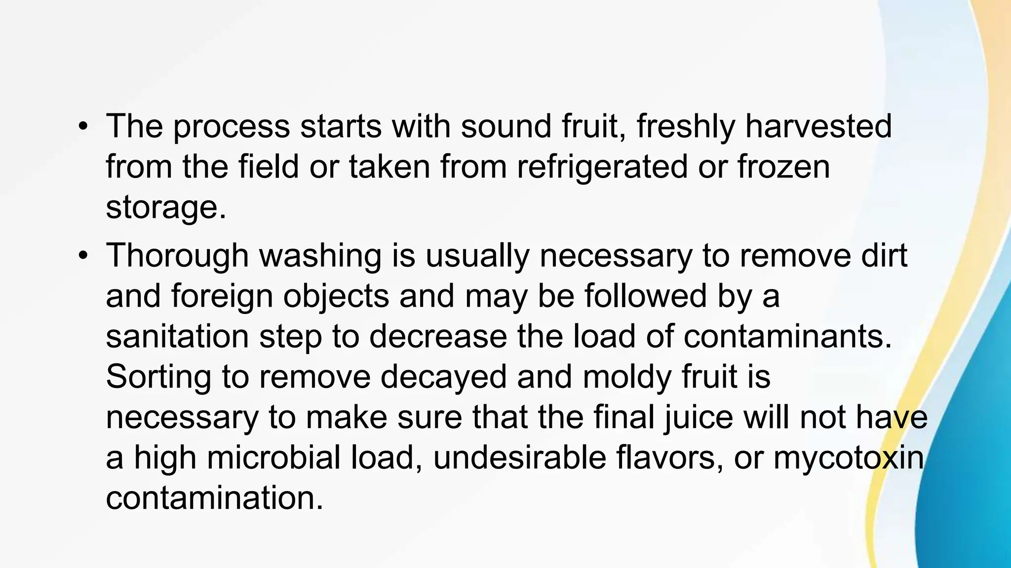 Fruits and vegetables juice processing .pptx