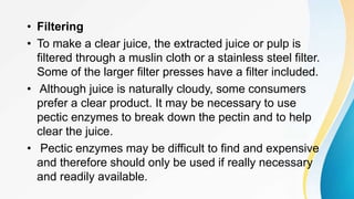Fruits and vegetables juice processing .pptx