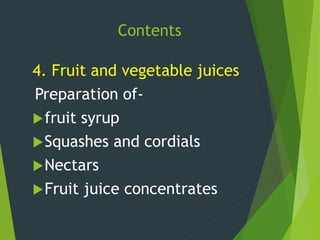 Fruits and Vegetables Processing Technology | PPTX