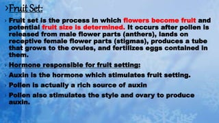 Fruit set, fruit ripening, reproduction in Animals | PPTX