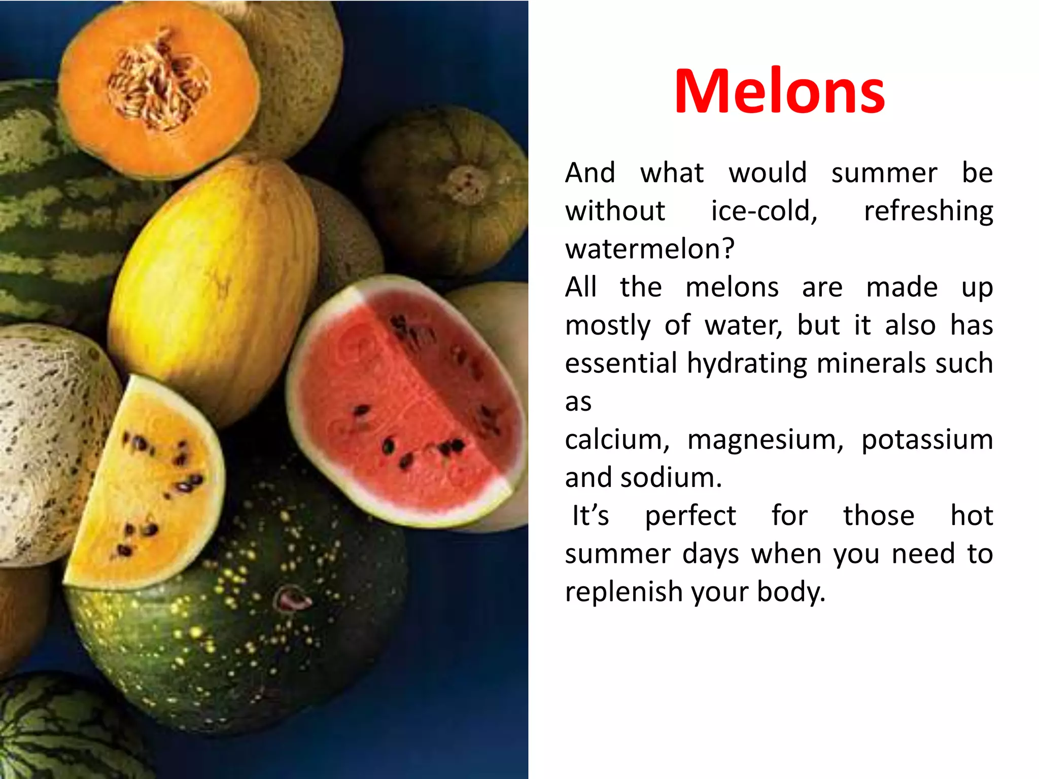 Fruits for rehydration | PPT