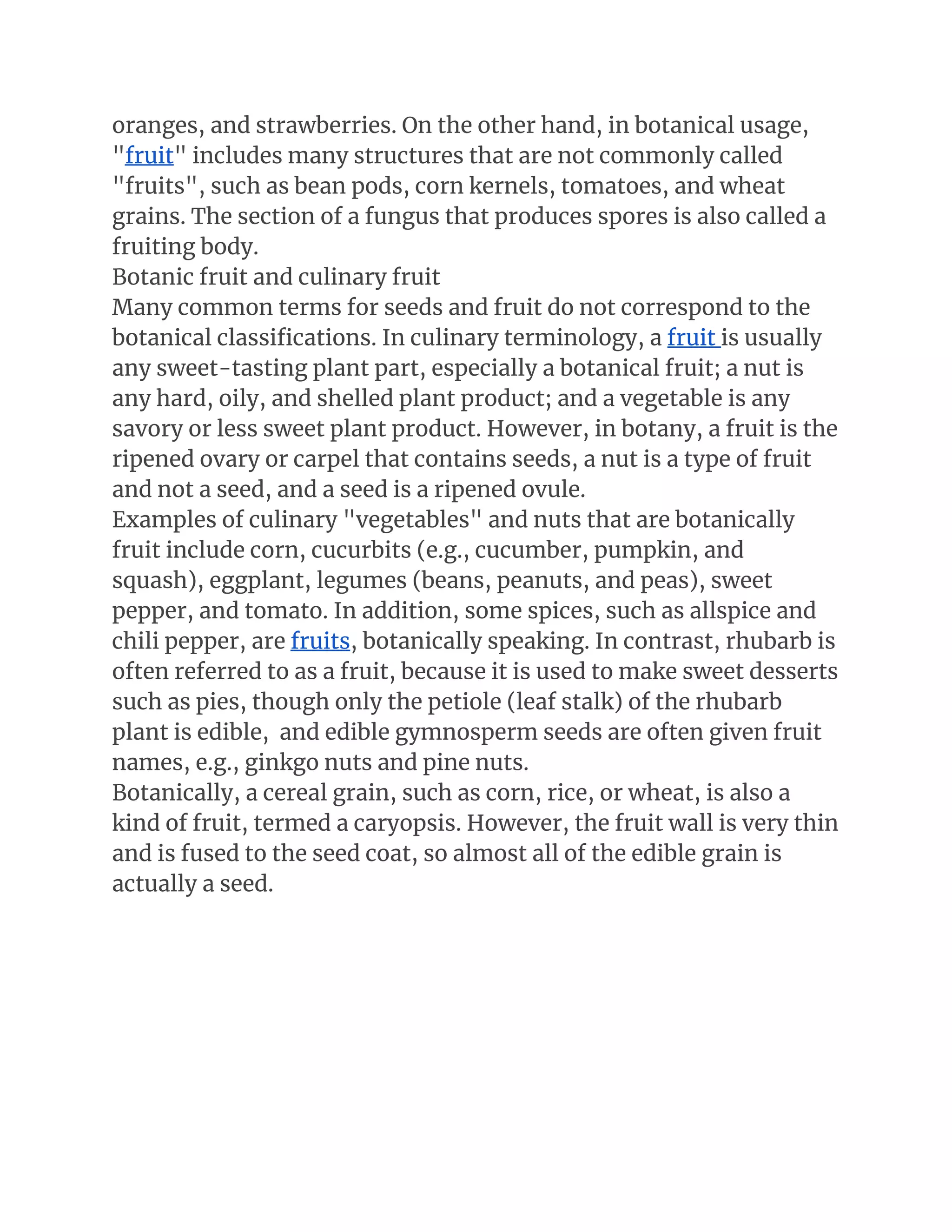 Fruits, vegetables | PDF