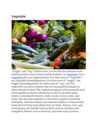 Fruits, vegetables | PDF
