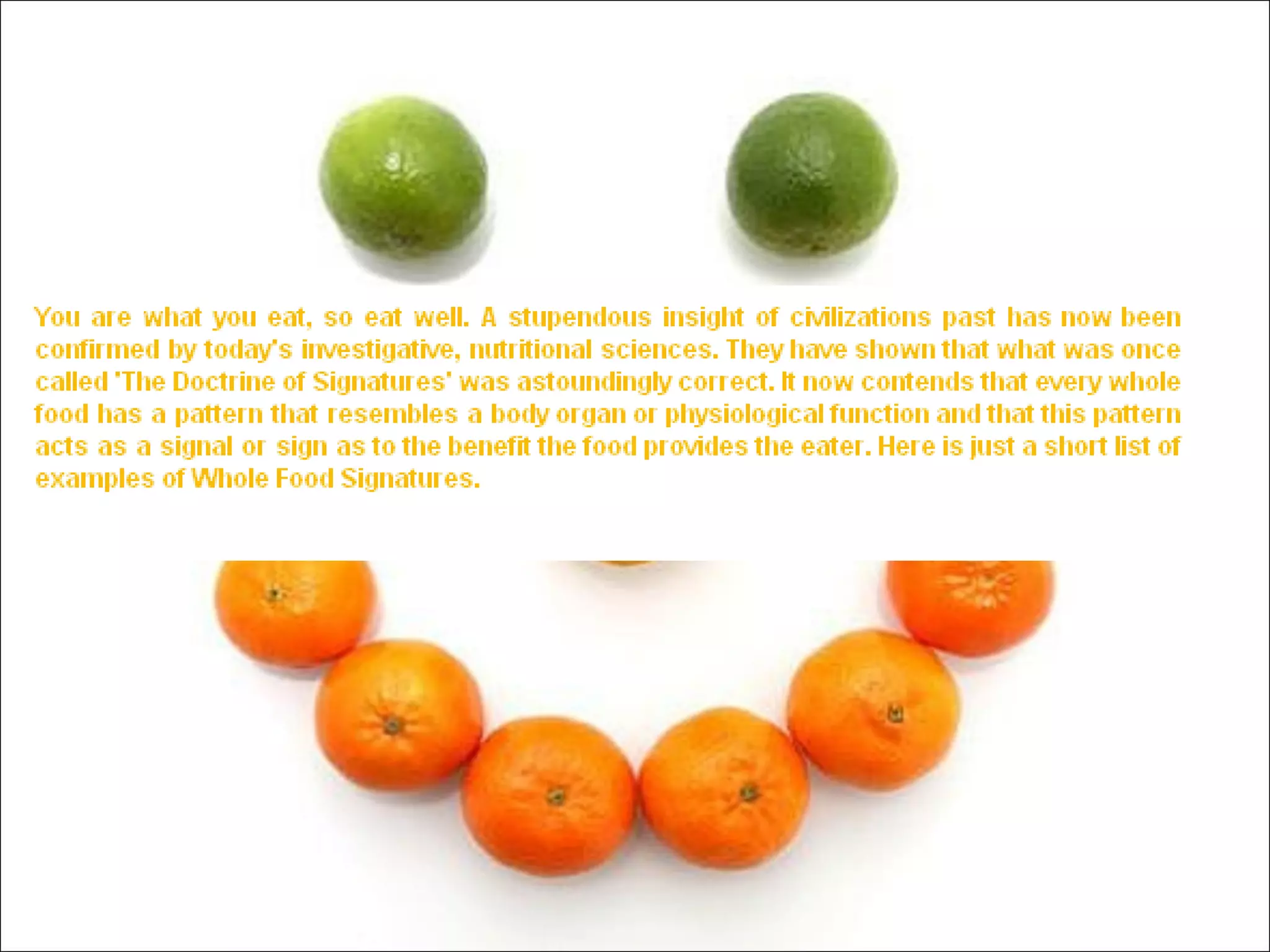 Fruits and vegetables doctrine of signatures | PPS