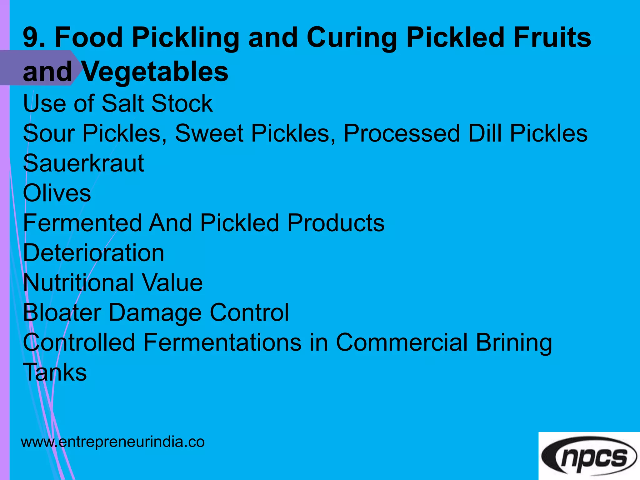 Fruits, Vegetables & Food Processing with Canning & Preservation | PPTX