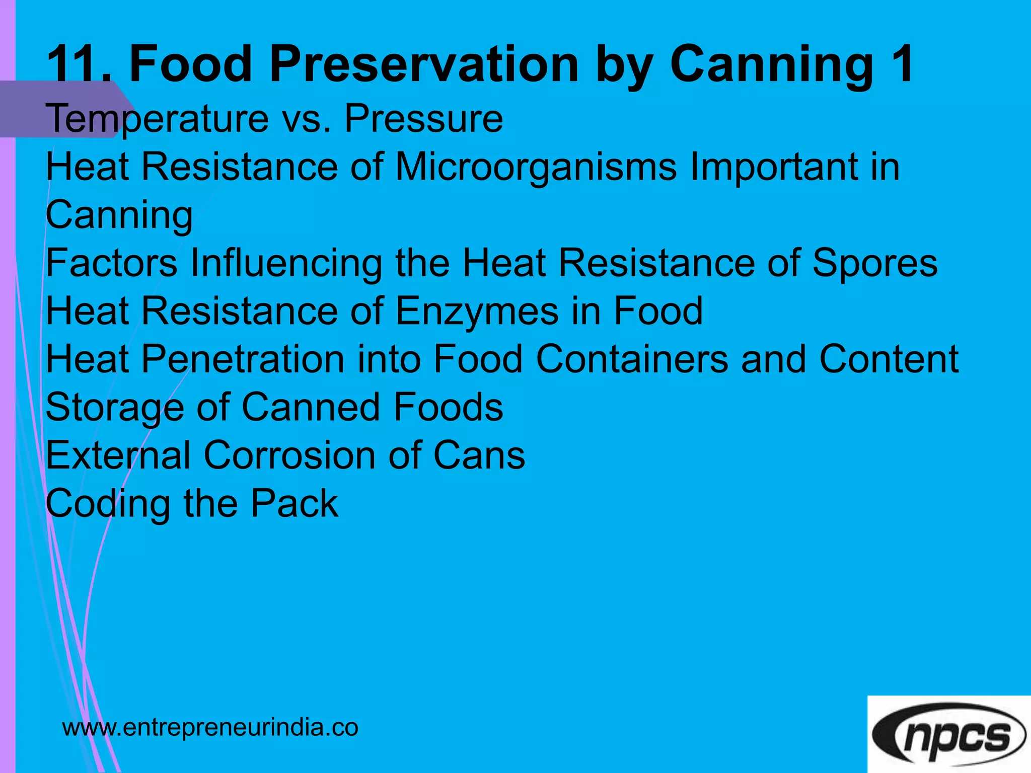 Fruits, Vegetables & Food Processing with Canning & Preservation | PPTX