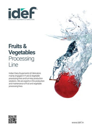 Fruits & Vegetables Processing Line | PDF