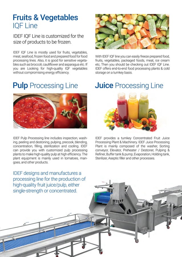 Fruits & Vegetables Processing Line | PDF
