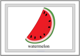 fruits vocabulary esl printable flashcards with words for kids.pptx