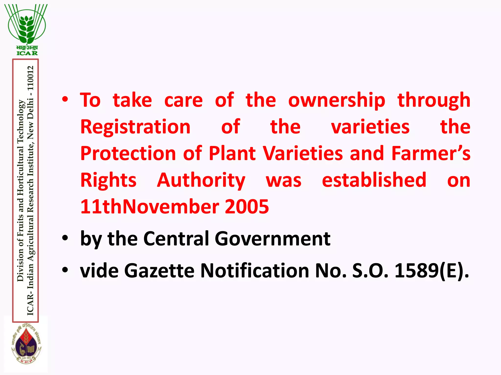 Fruit variety registration and variety release procedures | PDF