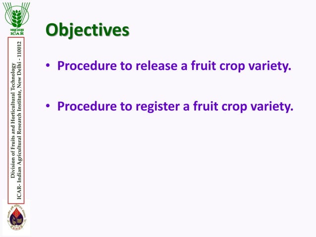 Fruit variety registration and variety release procedures | PDF