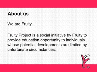 Fruity Project - Company Profile | PPT