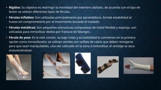 presentacion férulas y yesos trabajo de investigacion | PPTX