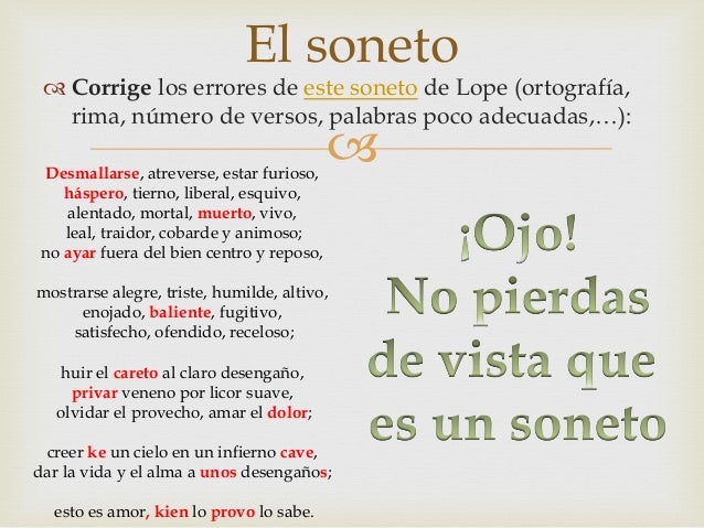 Un soneto me manda hacer mi profe