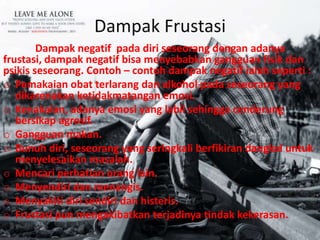 Frustasi (Psikologi Sosial) | PPTX