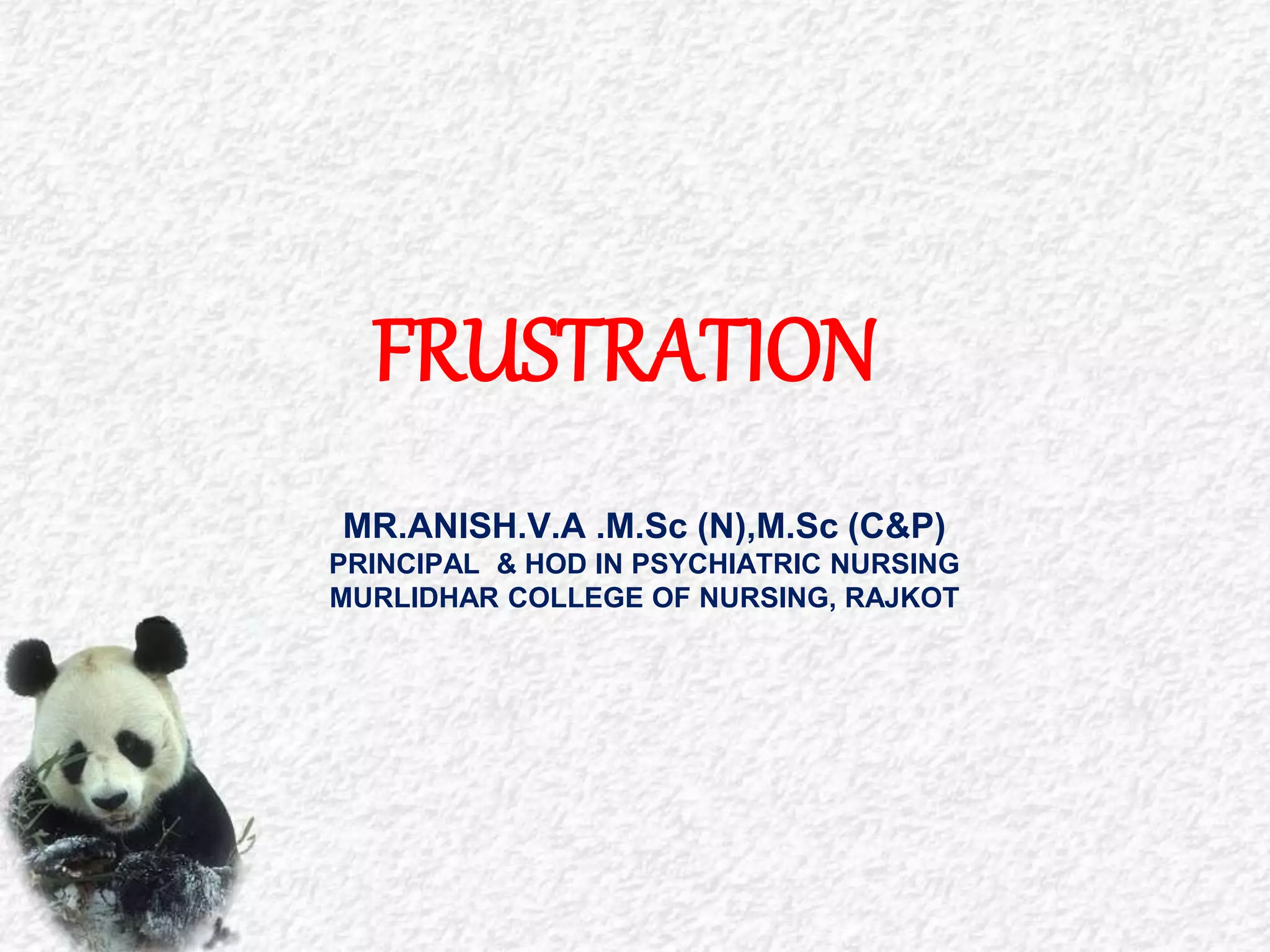 Frustration | PPTX | Medical Health