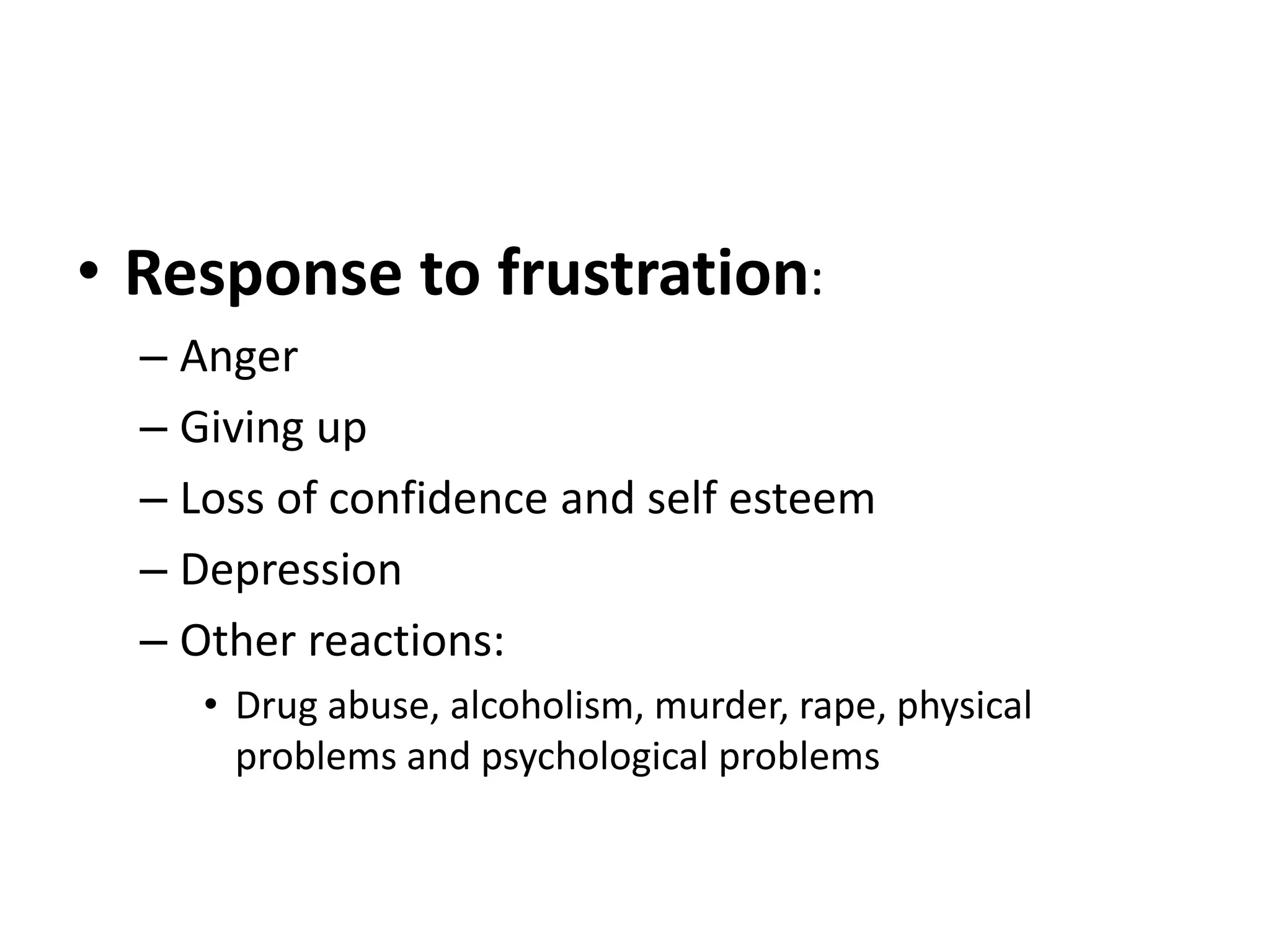 FRUSTRATION - GENERAL NURSING AND MIDWIFERY, FIRST YEAR STUDENTS. | PPTX
