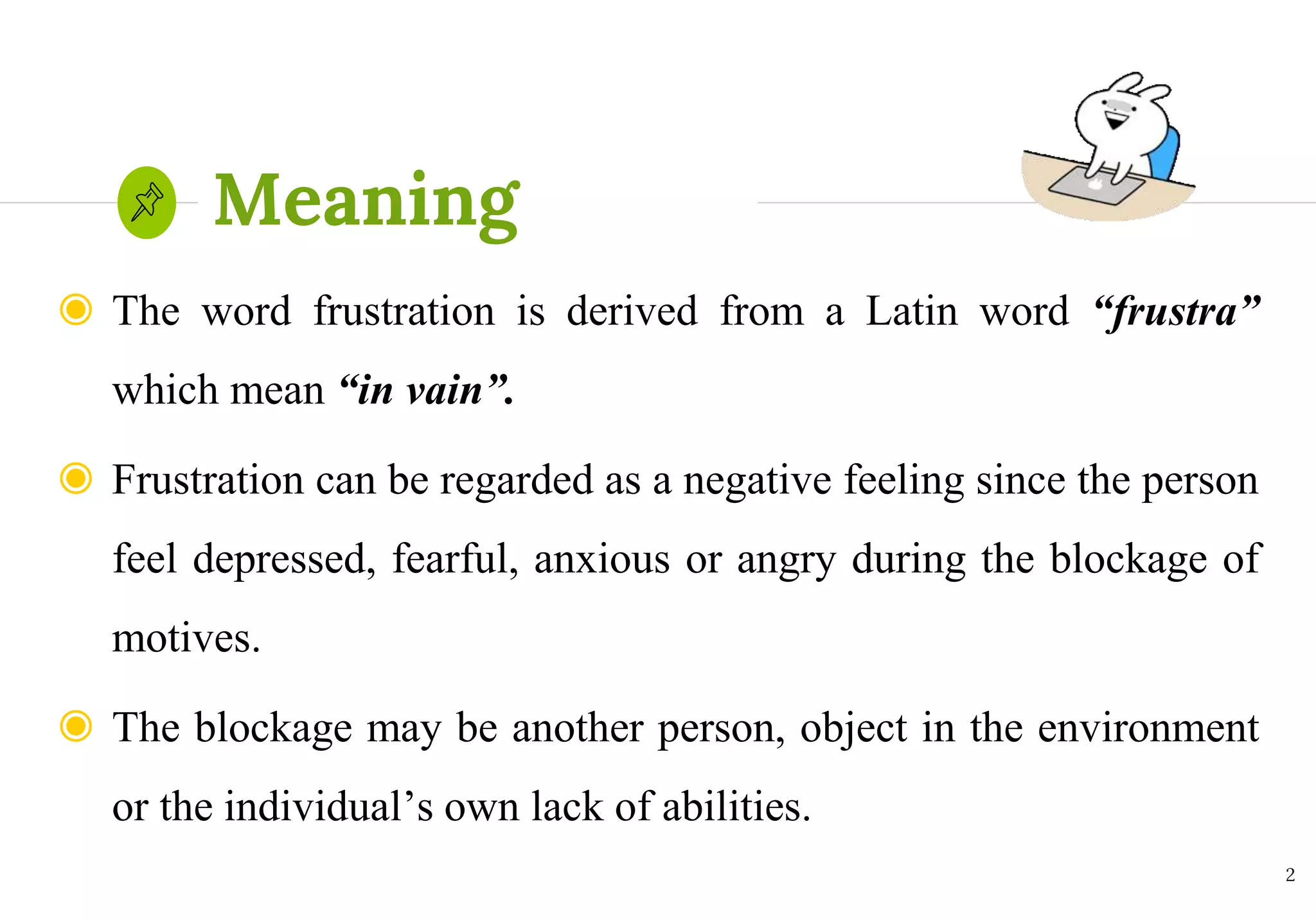 Frustration- Psychology | PPTX