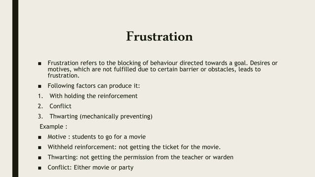 frustration psychology faculty of physiotherapy.pptx | Family and ...