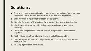 frustration psychology faculty of physiotherapy.pptx | Family and ...