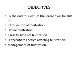 Frustration 2nd year students | PPTX