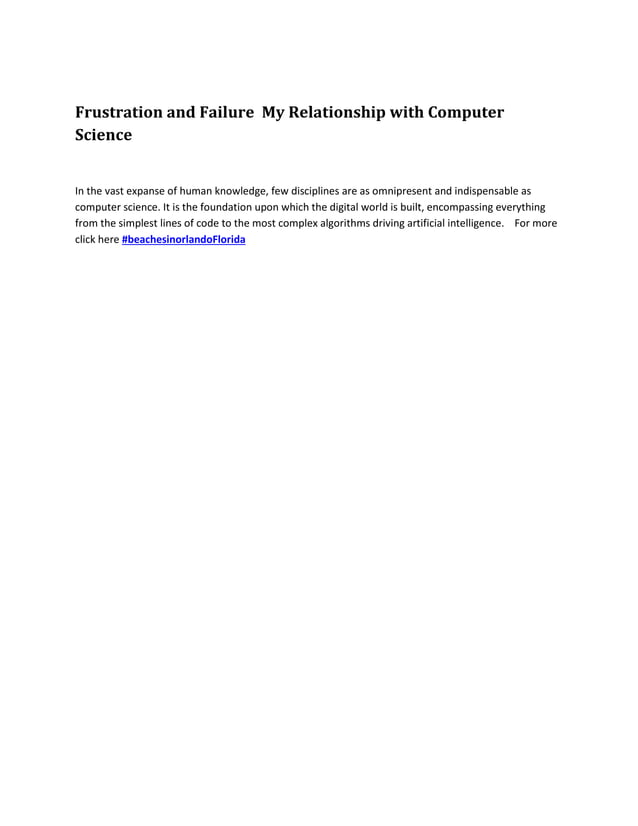 Frustration and Failure My Relationship with Computer Science.docx