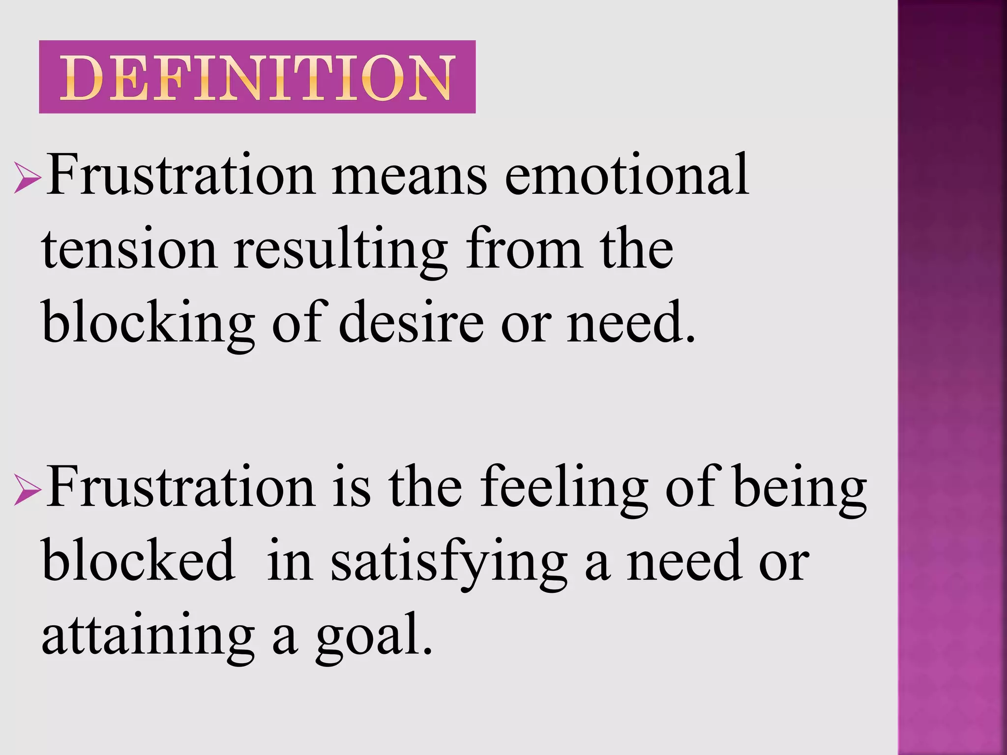 frustration and conflict | PPTX