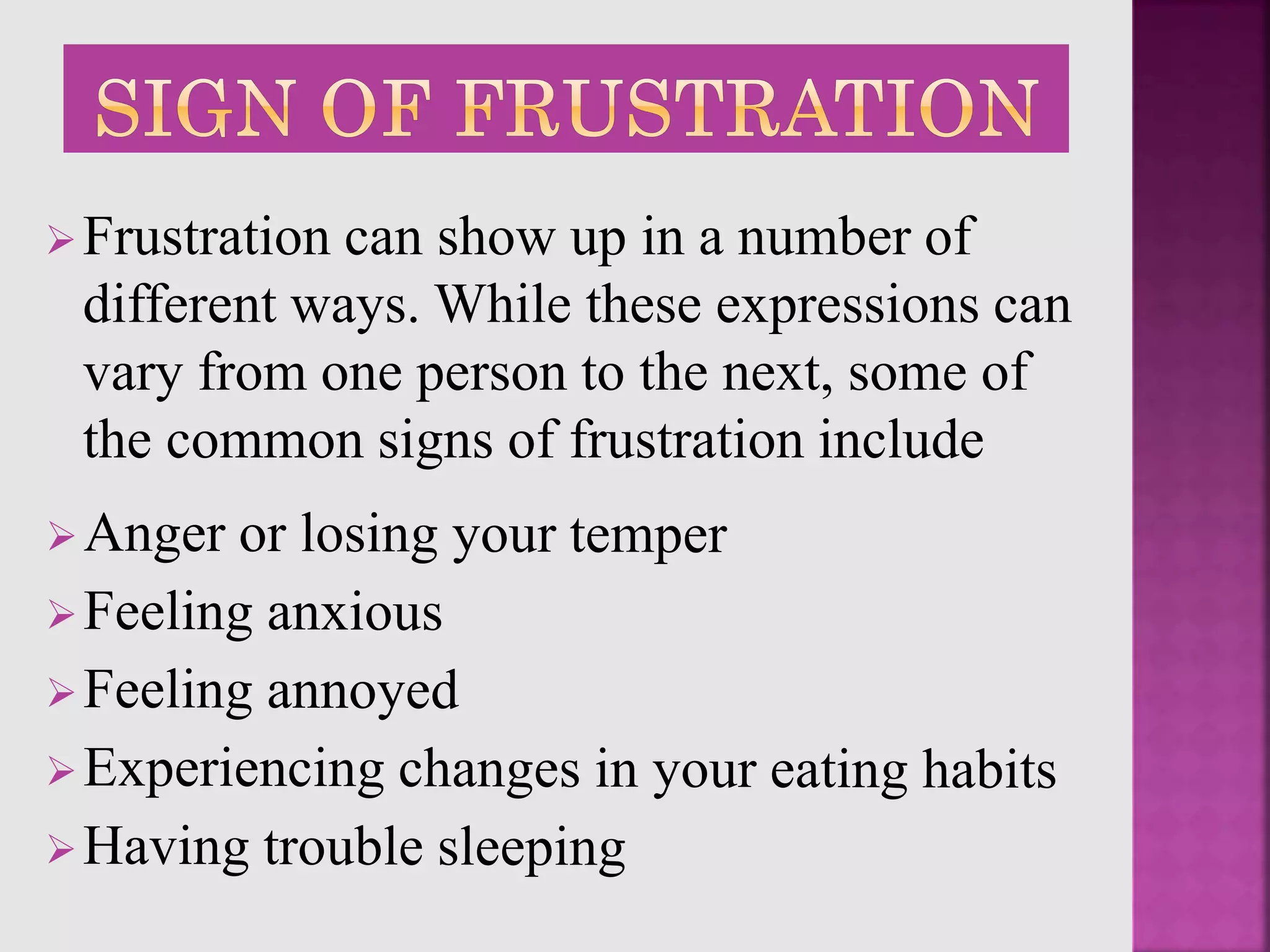 frustration and conflict | PPTX
