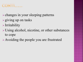 frustration and conflict | PPTX