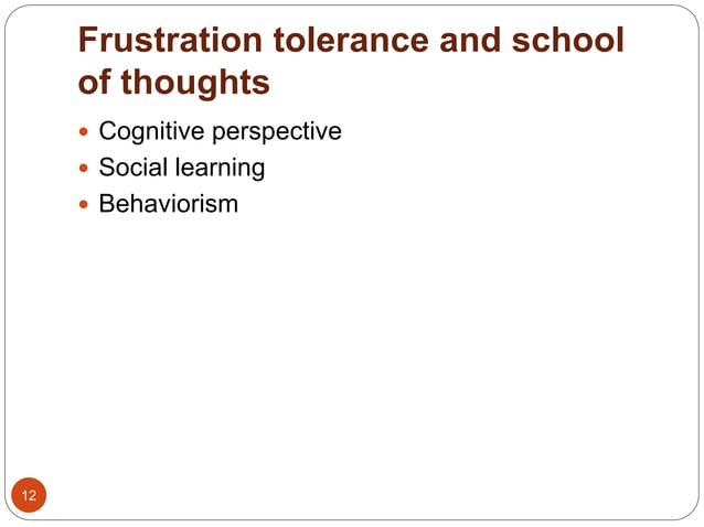 Frustration tolerance | PPTX