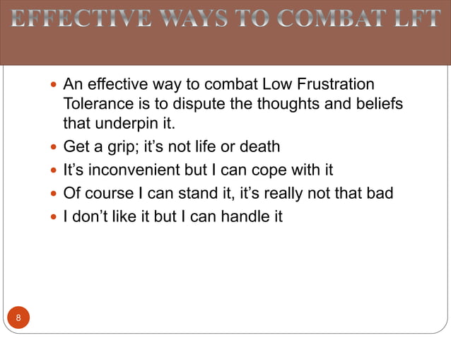 Frustration tolerance | PPTX