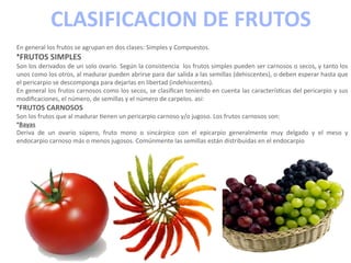fruto. botánica, anatomía y funcionamiento | PPTX