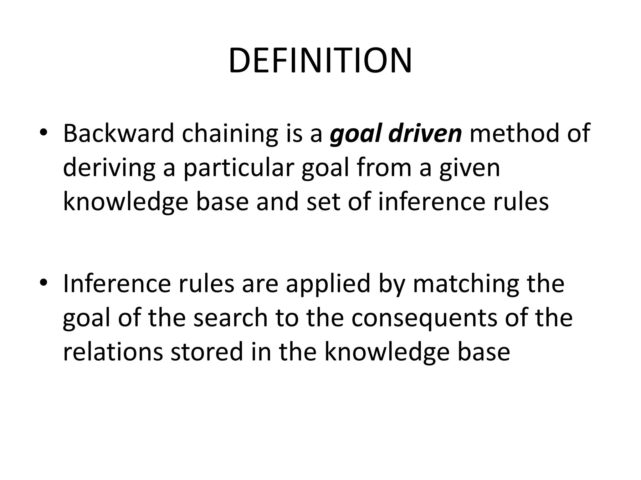 Forward Backward Chaining | PPTX
