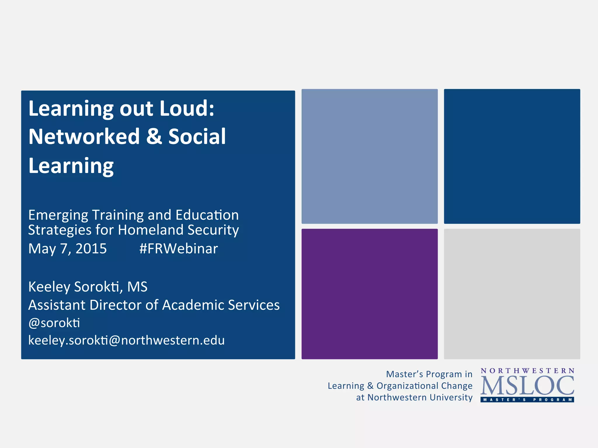 Learning out Loud: Networked & Social Learning | PPT Learning out Loud: Networked & Social Learning | PPT