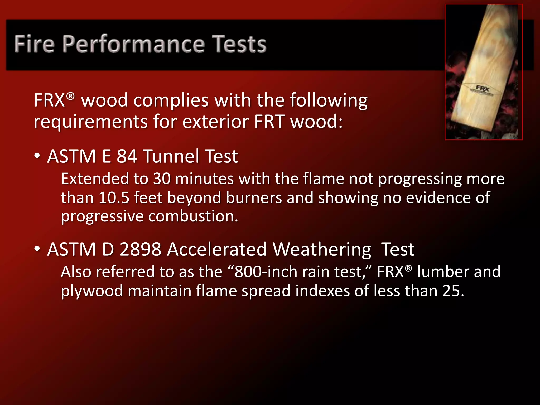 FRX® Exterior Fire Retardant Wood | PPTX | Woodworking | Arts and Crafts