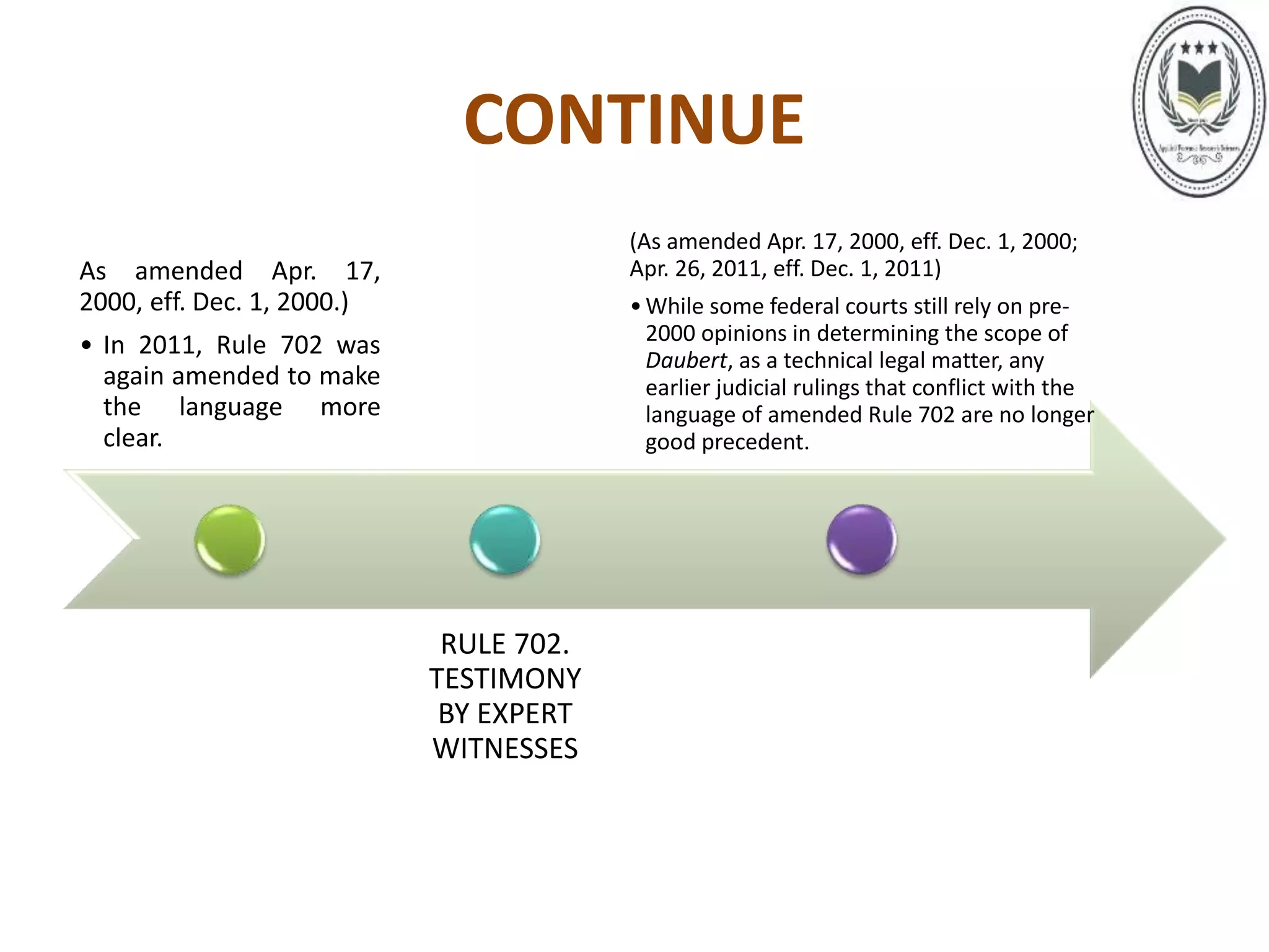 Frye and Daubert standard | PPTX