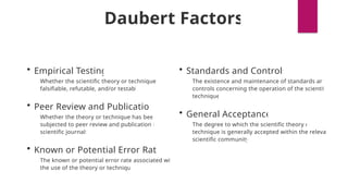 Frye Rule and Daubert Standards in Forensic Science.pptx